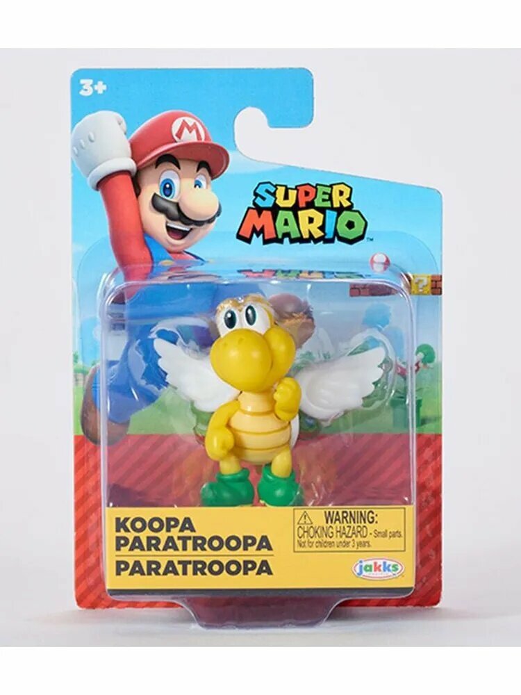 Jakks Pacific Super Mario Купа Парашютиста Фигурка героя 2,5-дюймовая коллекционная игрушка, Подходит для детей старше 3 лет, Супер Марио