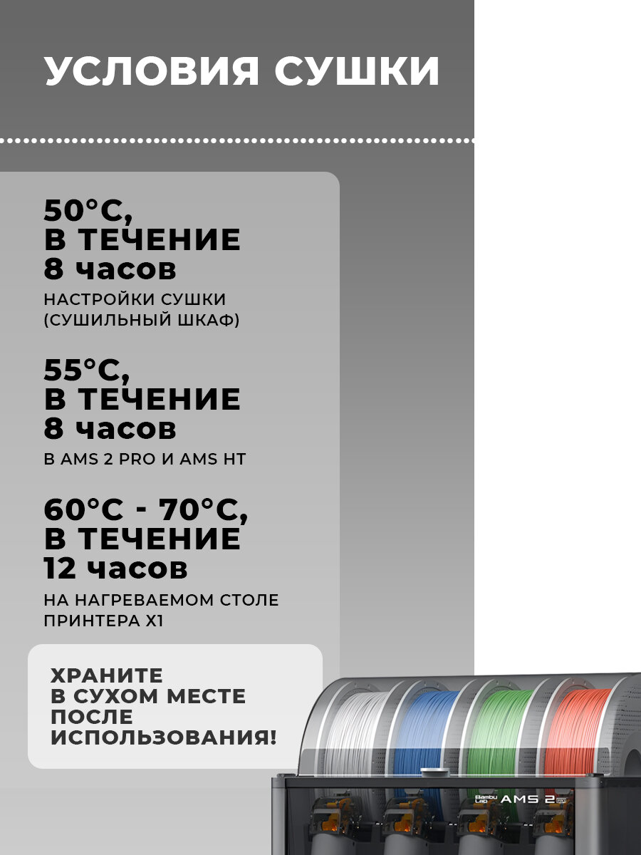 PLA Basic пластик Bambu Lab для 3D принтера, 1.75 мм, Белый, 1 кг — фото 1