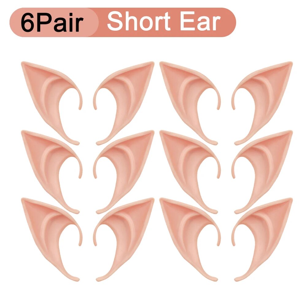 Латексные эльфийские уши для Хэллоуина 6pair short