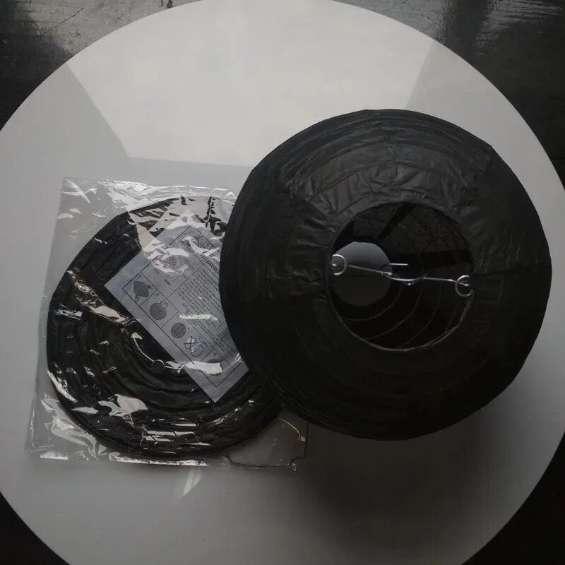 Бумажные фонарики Merylover 35 цветов 4-16 дюймов Black, 40cm paper lantern