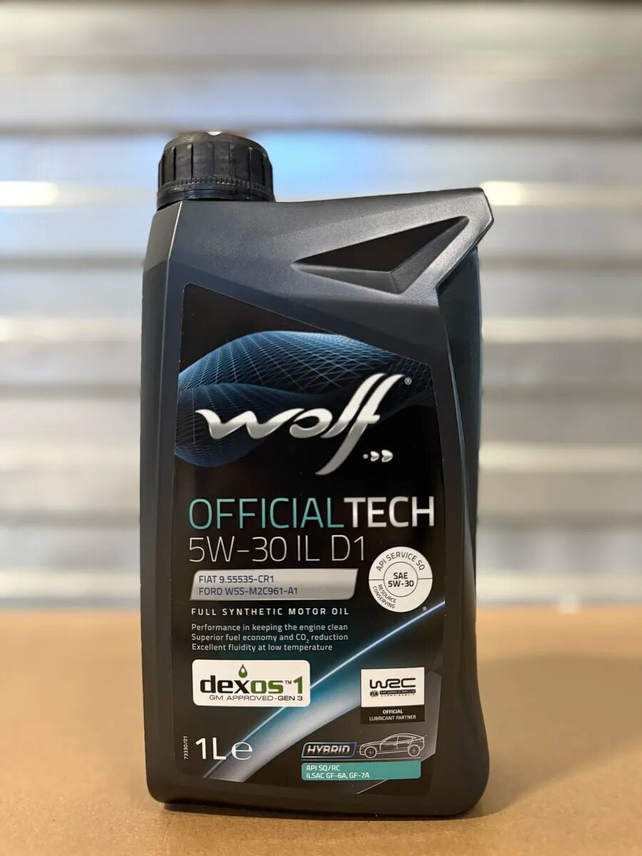 Масло моторное синтетическое WOLF ECOTECH 5W30 SP/RC G6 1л