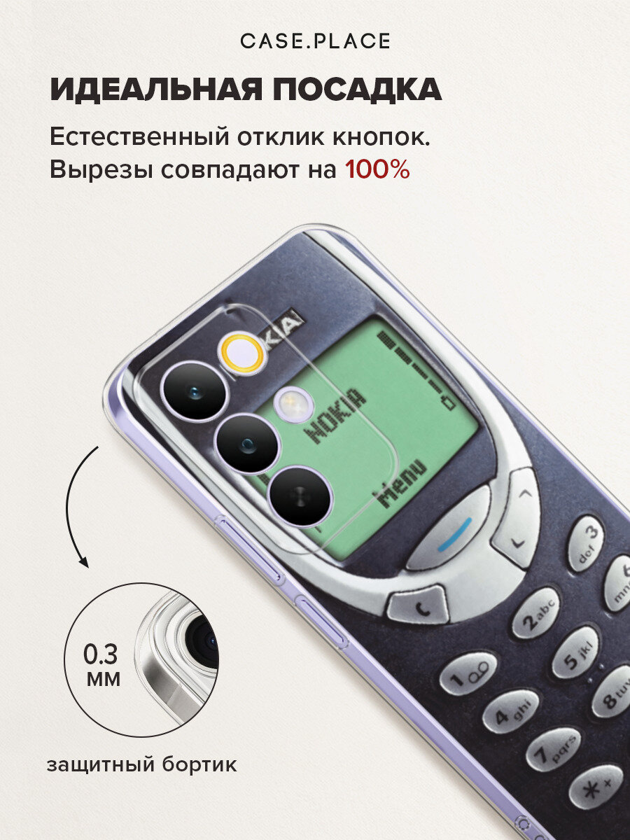 Силиконовый чехол на Realme C85 / Реалми C85 с принтом Нокия — фото 1