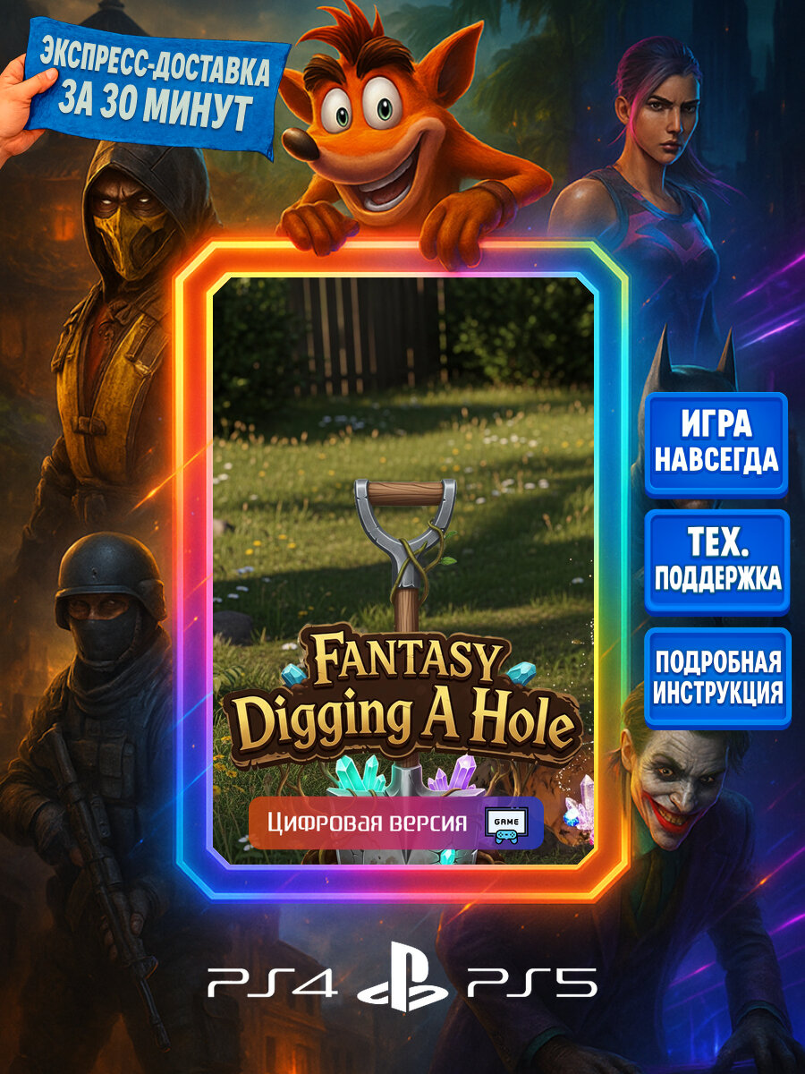 Fantasy Digging A Hole PS4/PS5 | Моментальная доставка | Английский язык | Имитация