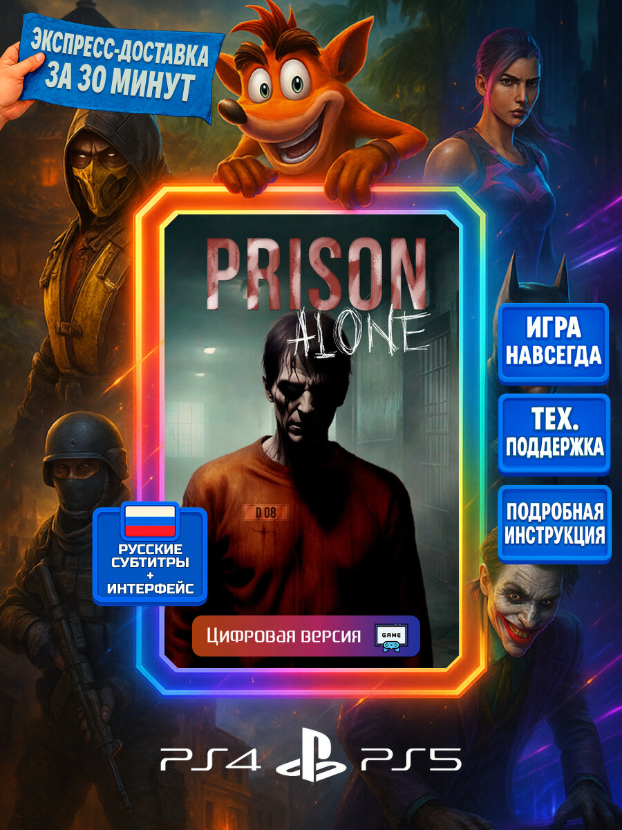 Prison Alone PS4/PS5 | Моментальная доставка | Русские субтитры и интерфейс | Ужасы