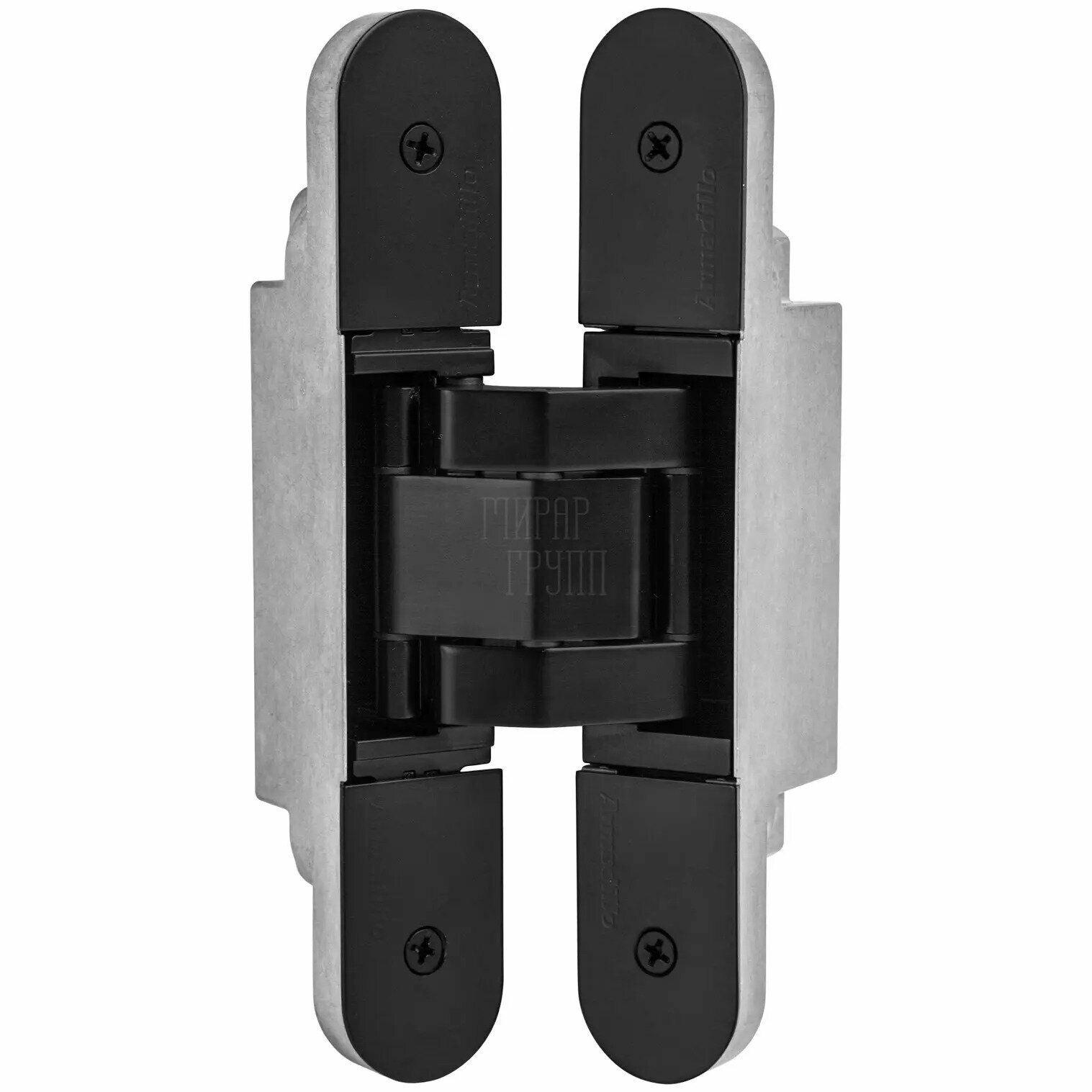 Петля Armadillo (Армадилло) скрытой установки U3D3400. TG BL TECH матовый черный