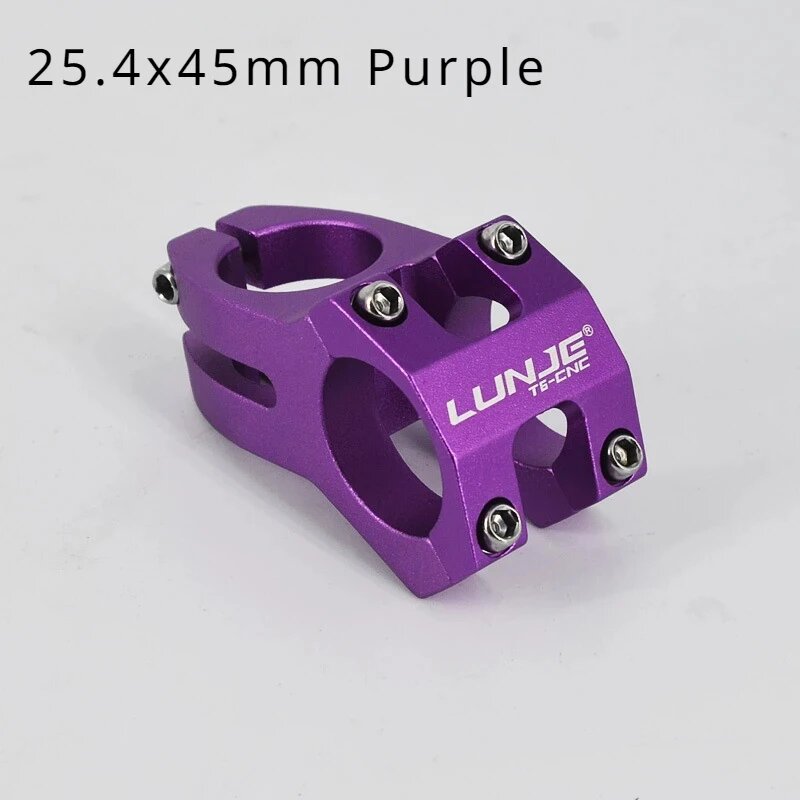 LUNJE Вынос руля MTB 25,4/31,8x45 мм алюминиевый 25.4mm-purple