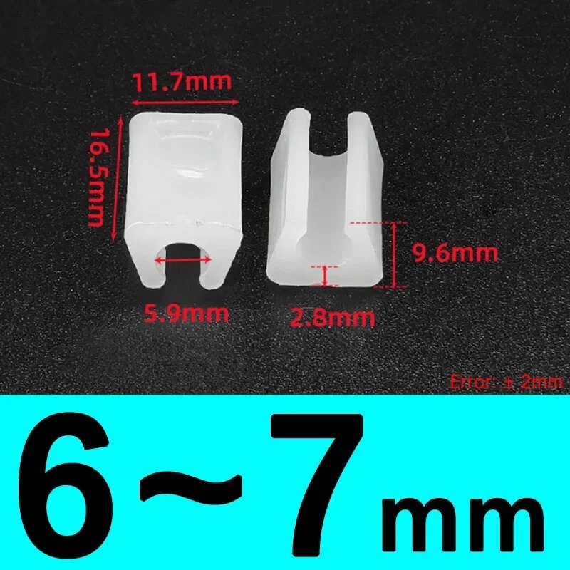 Пластиковый зажим для открытой трубы из полипропилена, подставка для ног, 4Pcs, 6-7mm White