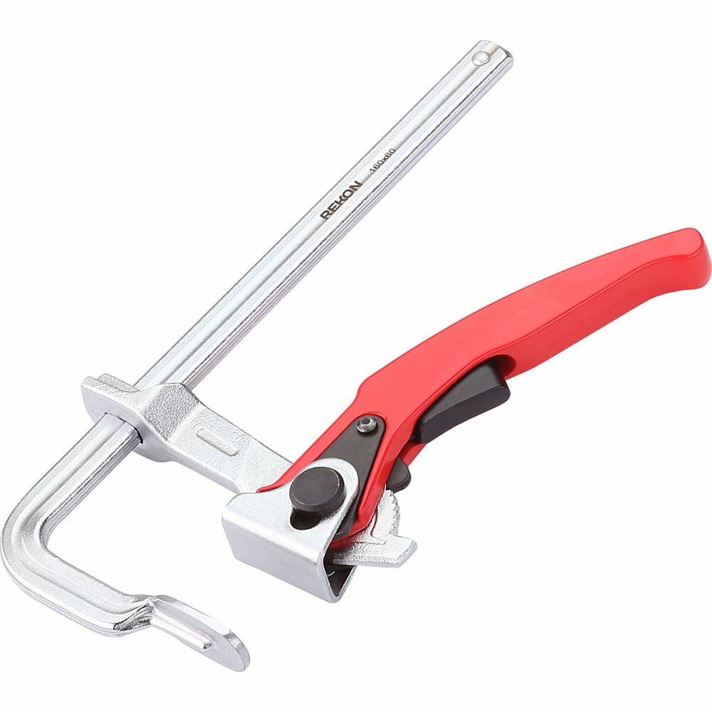 Струбцина цельнометаллическая REKON RF03-160-60 с храповиком 058102