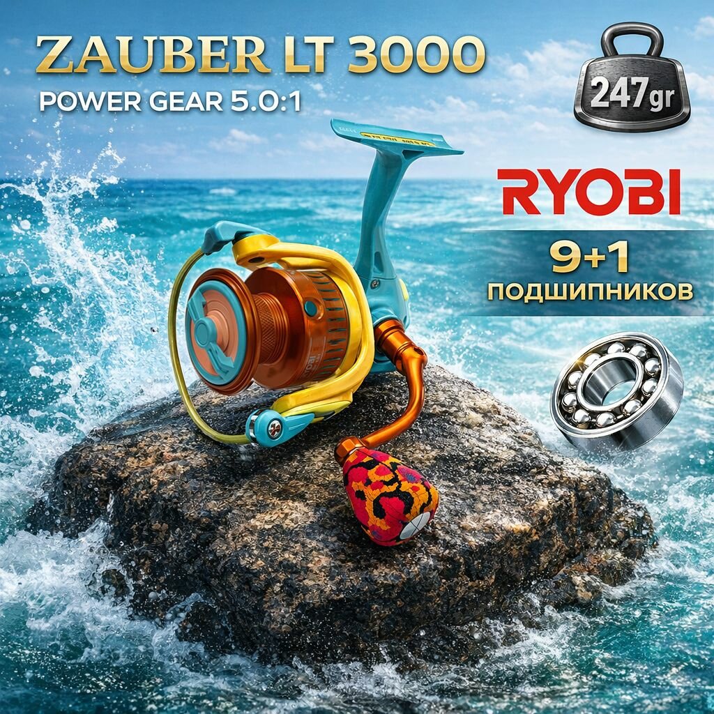 Катушка рыболовная RYOBI ZAUBER LT MC 3000