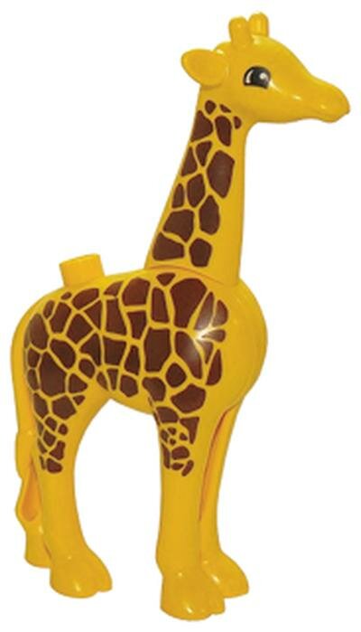 Деталь Lego 64124c01pb02 Duplo Giraffe Adult Large, Eyes Semicircular Pattern