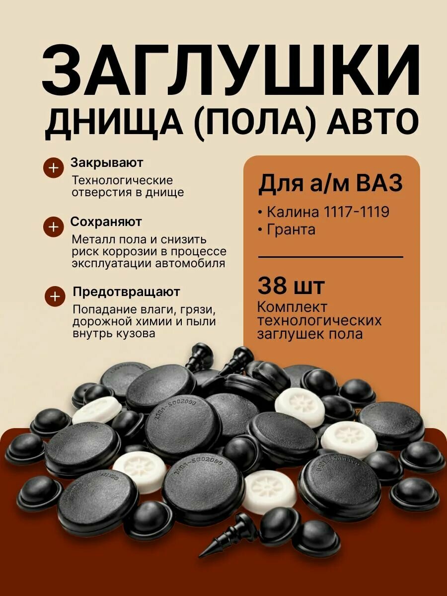 Комплект заглушек днища 1118
