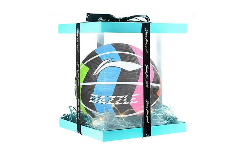 Баскетбольный мяч унисекс Li Ning China Mainland Version Rubber Basketball, тренировочный, черный/розовый/зеленый/синий, 5/Size 7