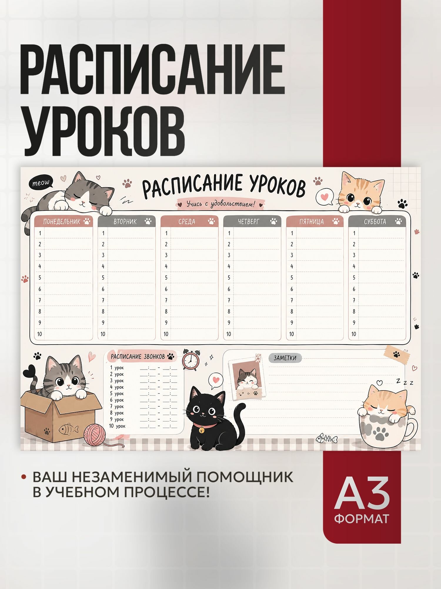 Расписание уроков Котики