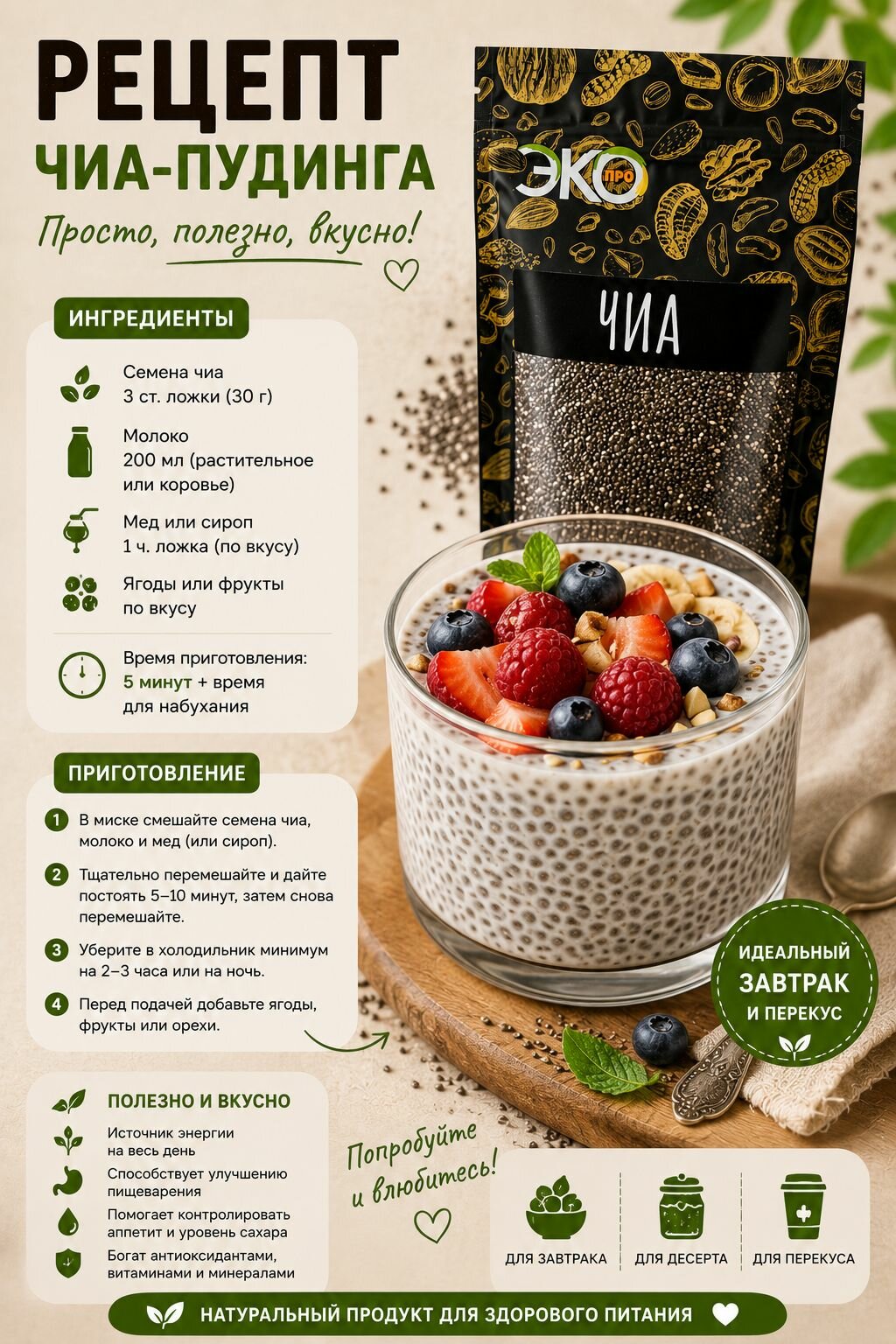 Семена Чиа, 250 г — фото 1