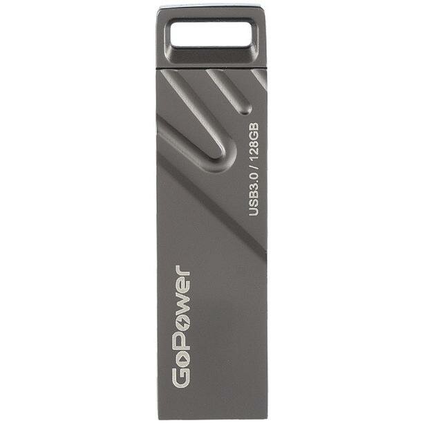 Флешка 128GB GoPower TITAN USB 3.0 металлическая черный графит 00-00025959