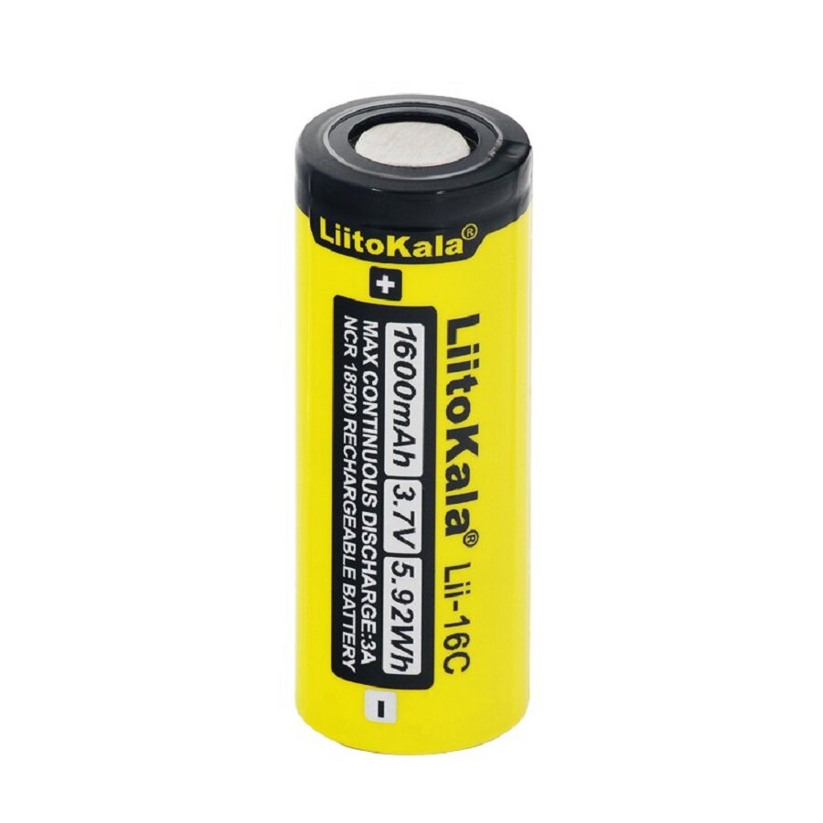 Аккумулятор 18500 Lii-16C 1600mAh 3.7V