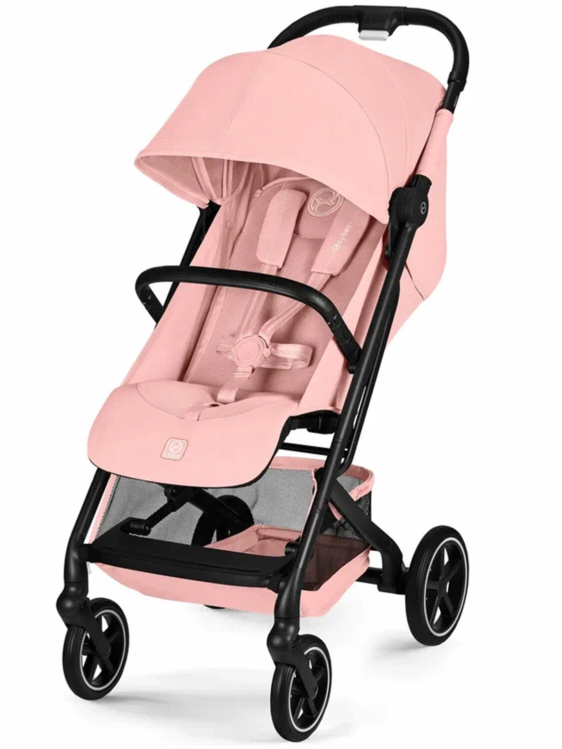 Коляска прогулочная Cybex Beezy, розовый (candy pink) с дождевиком и бампером