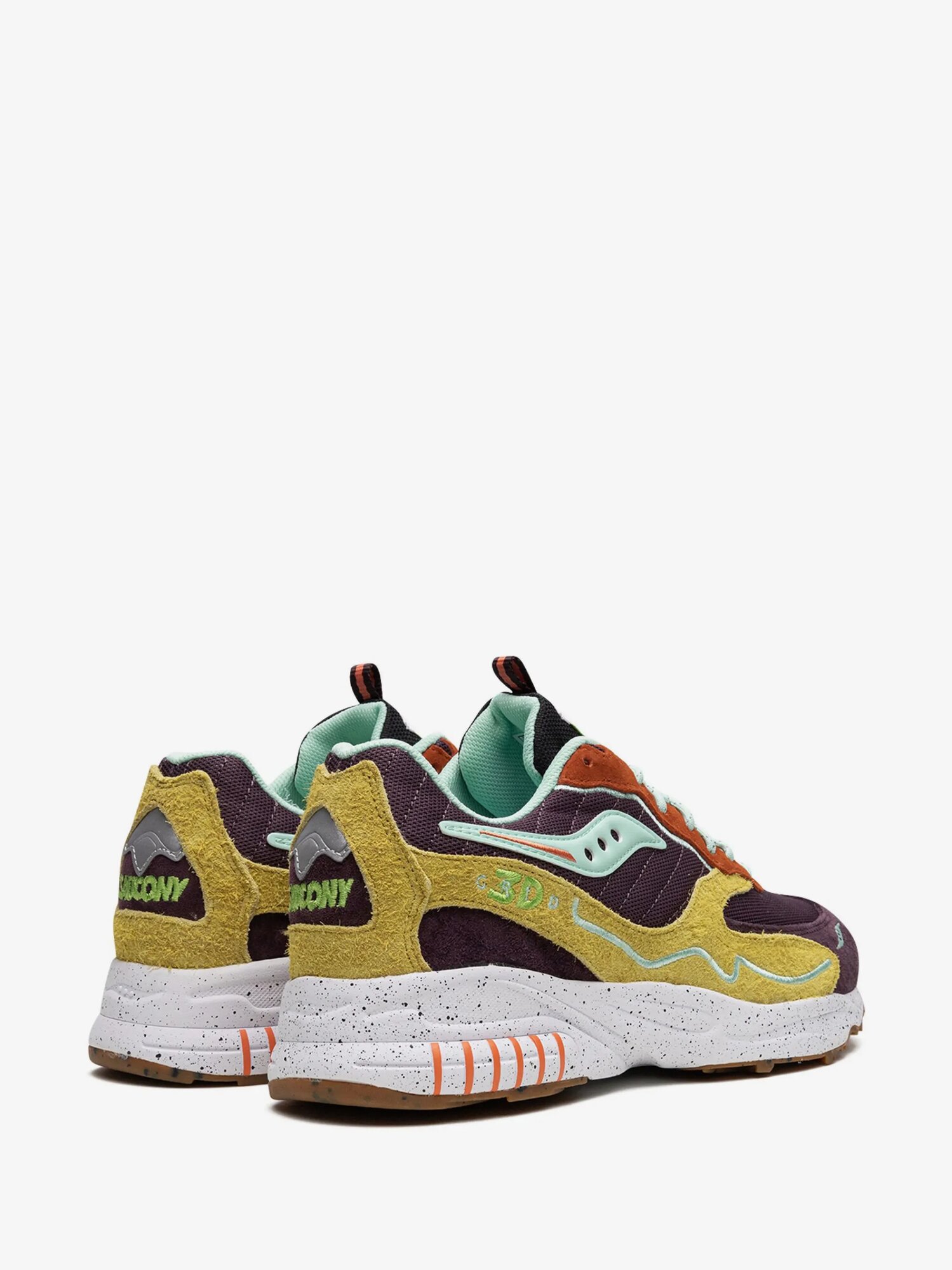 Кроссовки saucony 3D Grid Hurricane, размер 7 US, коричневый/серый/оранжевый — фото 1