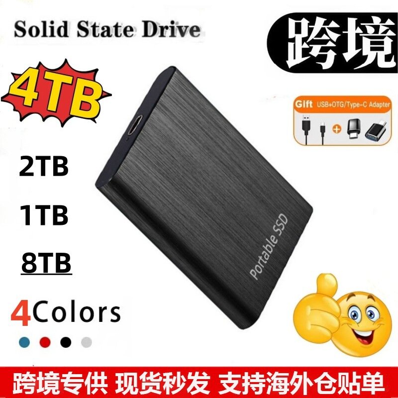 Высокоскоростной мобильный SSD 1 ТБ, Черный - портативное внешнее хранилище для ноутбуков и ПК