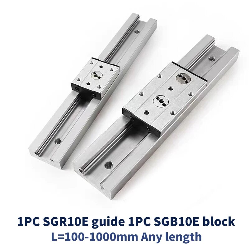 Линейная направляющая SGR10E + блок SGB10E only 1pc SGB10 block, SGB10E-5 wheel
