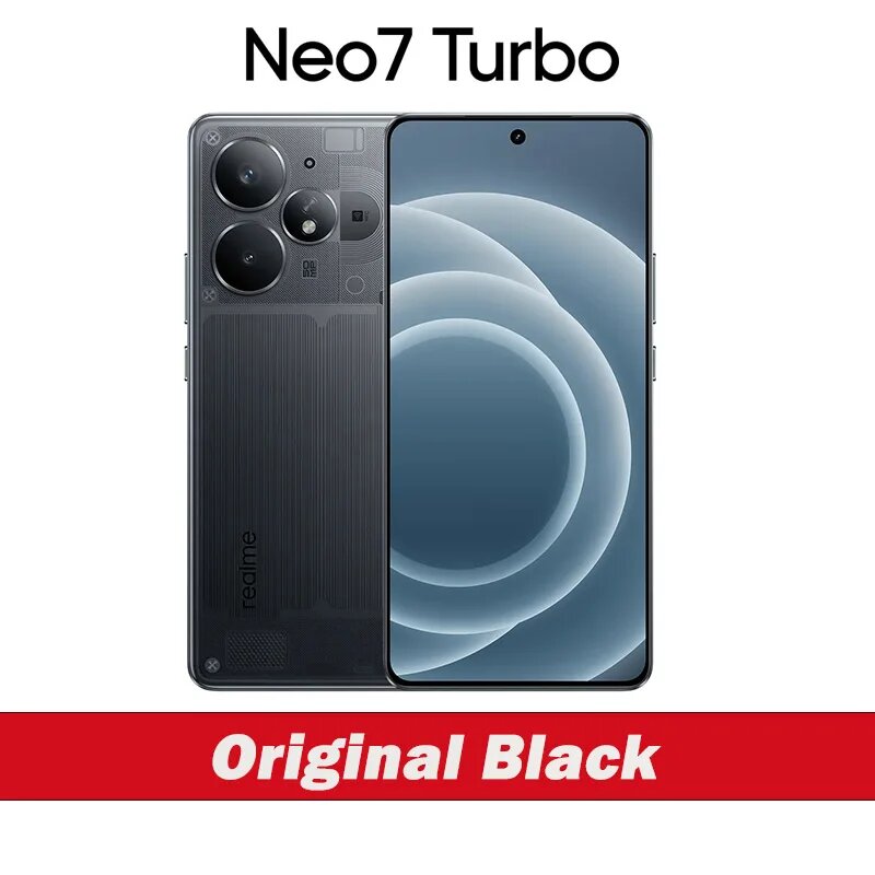 Оригинальный Realme Neo7 Turbo 5G Dimensity Черный, 16GB 512GB, Черный, 16ГБ, 512ГБ, Official Black
