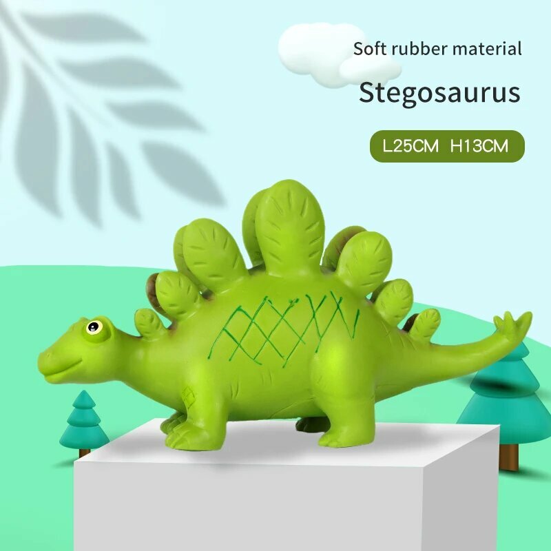 Soft Rubber Dinosaur Toys for Toddlers Jurassic Species, Safe Soft Material, Cute Cartoon Models, Ideal for Young Kids, Gift