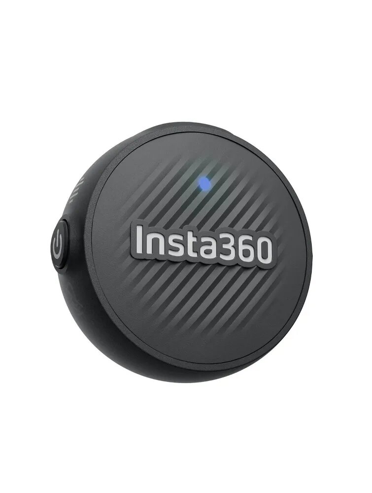 Insta360 Микрофон черный матовый, электретный петличный для стриминга и записи