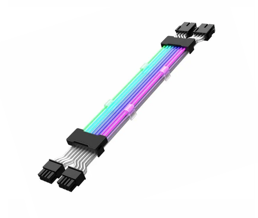 Комплект кабелей-удлинителей для блока питания компьютера 18AWG ARGB Sync, ATX 24PIN VGA, GPU, PCI-E 8PIN 6Pin RGB, кабели для модулей ПК