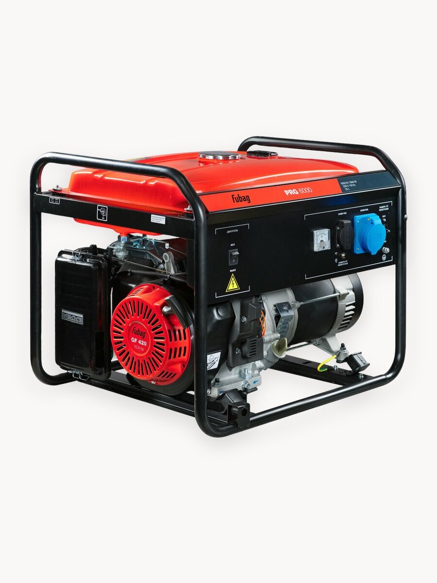 Генератор бензиновый FUBAG PRG 6000, 5.5 кВт, AVR, однофазный, 220 В
