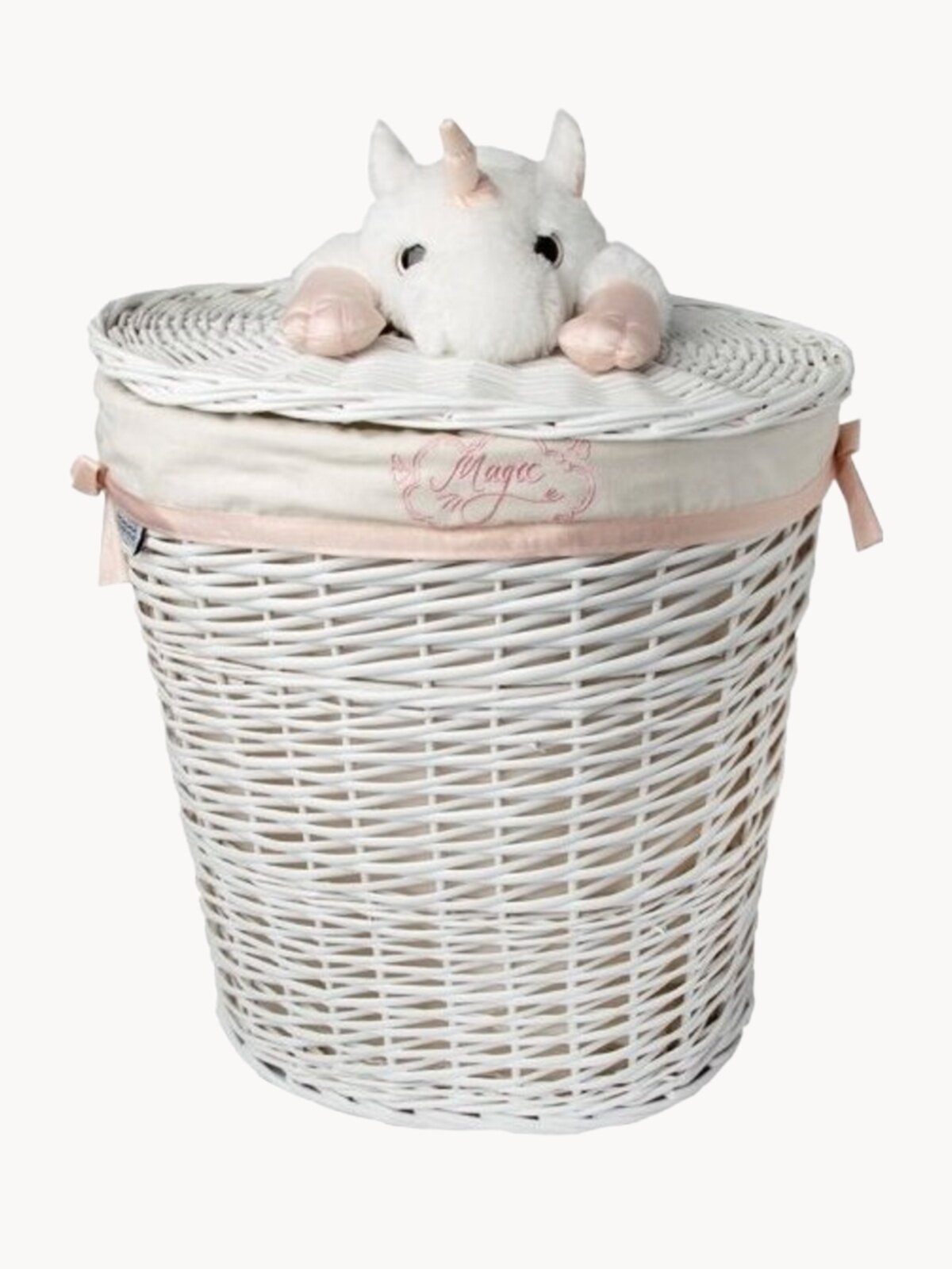 Корзина Natural House бельевая "Единорог" 49х36х55 см, белый (EW-86 L)