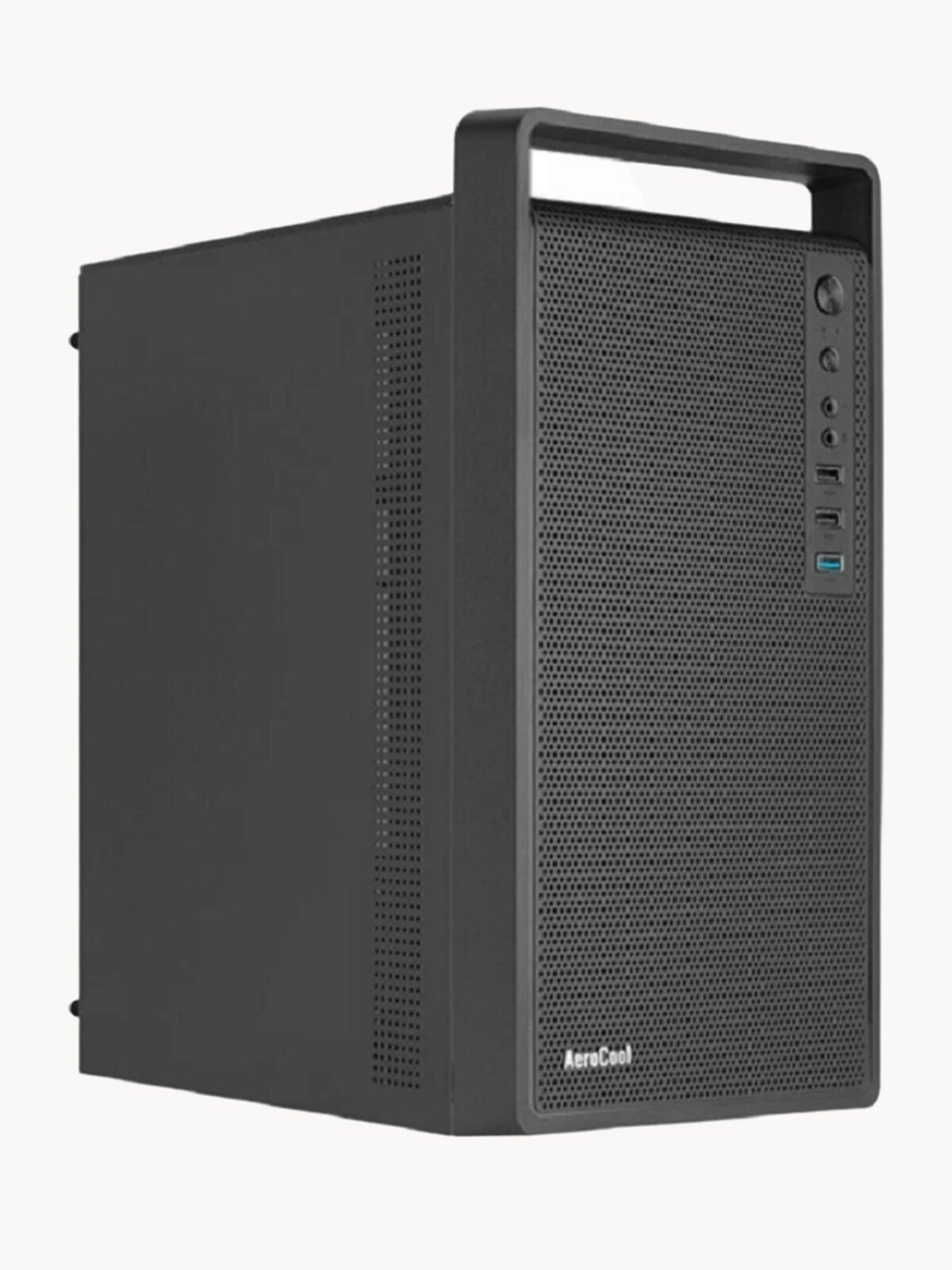 Корпус для компьютера Aerocool Cs-109-S-BK-v1, без БП, черный, Micro-ATX/Mini-ITX