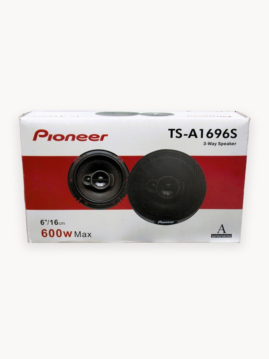 Автомобильные динамики "Pioneer TS-A1696S" / Комплект из 2 штук / Коаксиальная акустика 3-х полосная, 16 См (6 Дюйм.), 600 Вт.