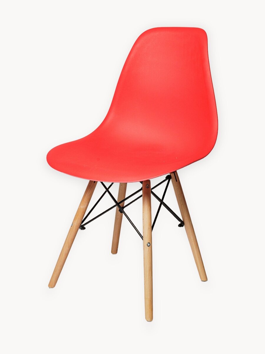 ЦМ Стул для кухни FP-235, красный, пластиковый, для офиса, дома и школы