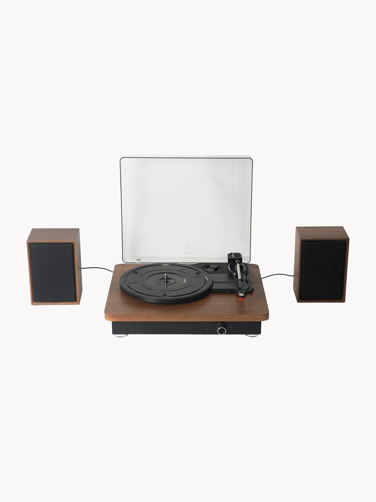 Виниловый проигрыватель Stereo, встроенный фонокорректор, коричневая