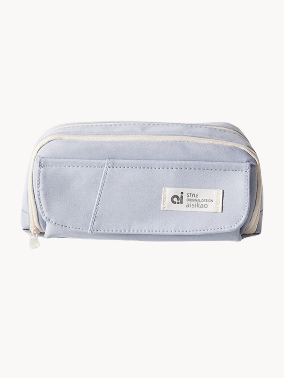 Пенал школьный, органайзер для канцелярии, 3 отделения, цвет голубой