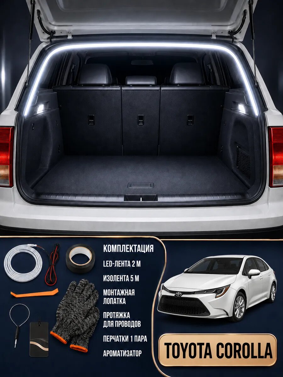Светодиодная лента в багажник Toyota Corolla