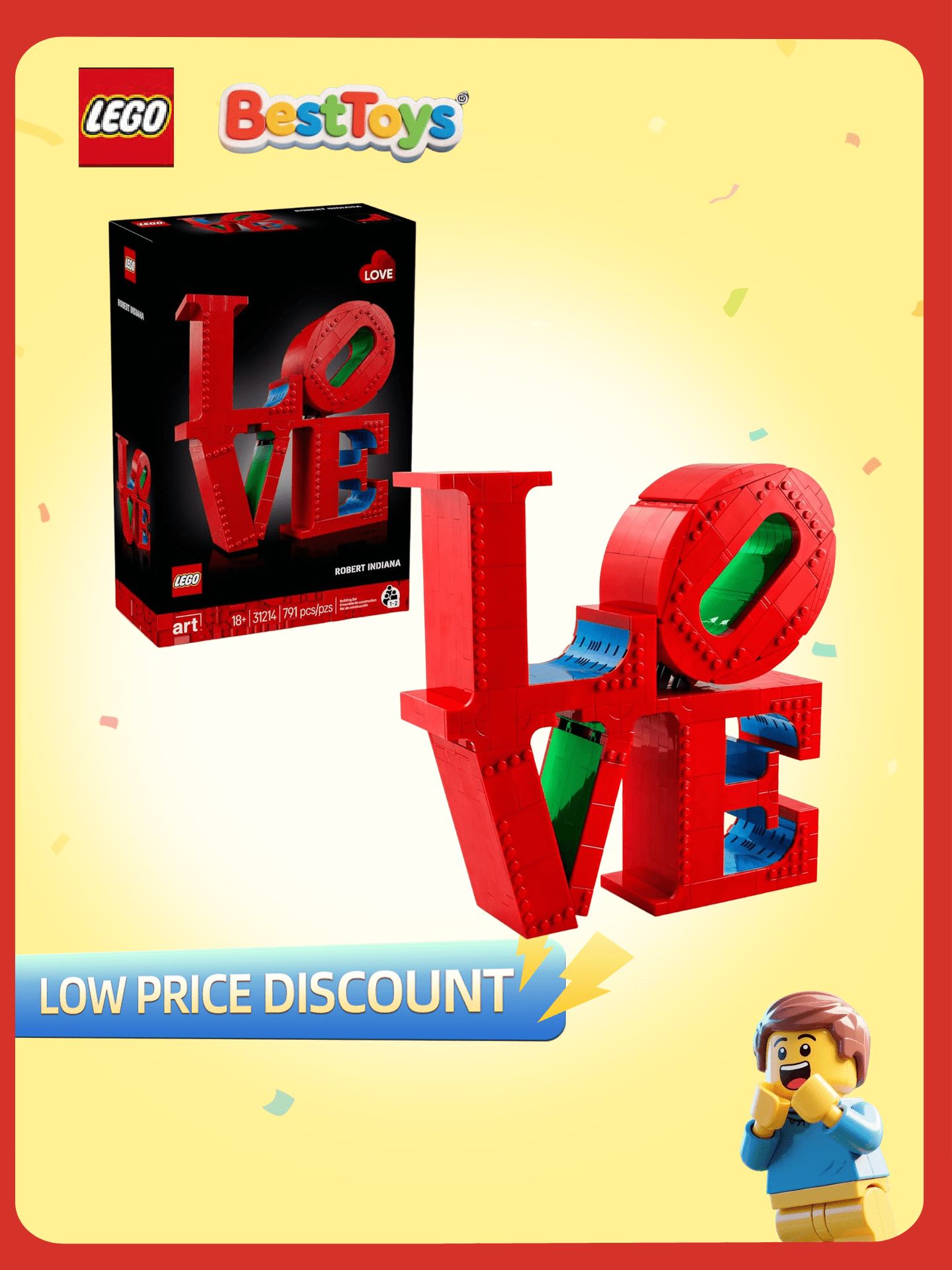 Конструктор LEGO ART День Святого Валентина, 791 деталей, 18+, 31214