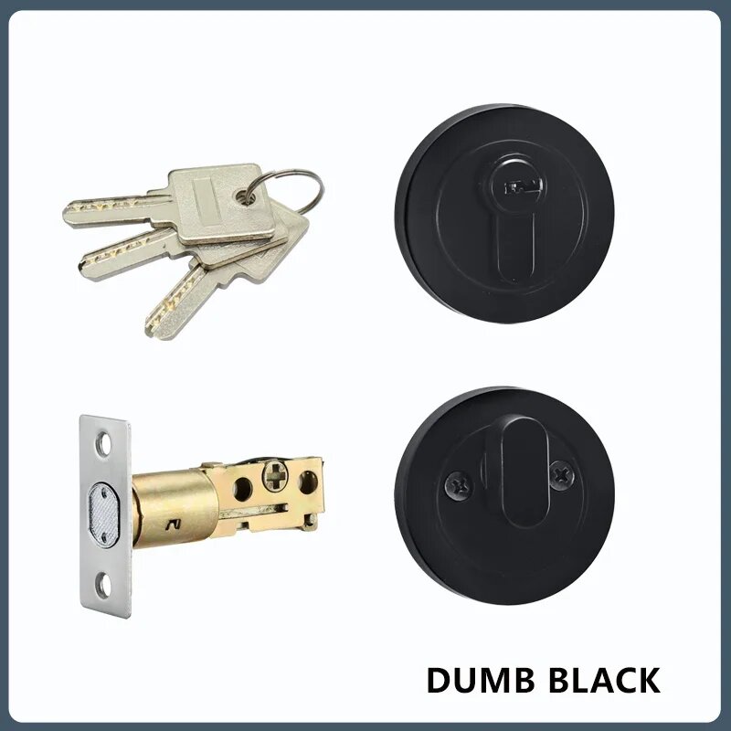 TOP KNORR Скрытый противовзломный дверной замок для ванной комнаты Dumb black
