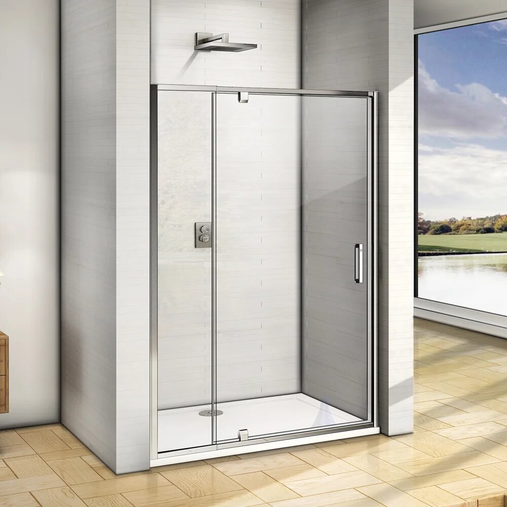 Душевая дверь в нишу Good Door Orion WTW-PD-140-C-CH стеклянная, распашная, 140 см, одностворчатая