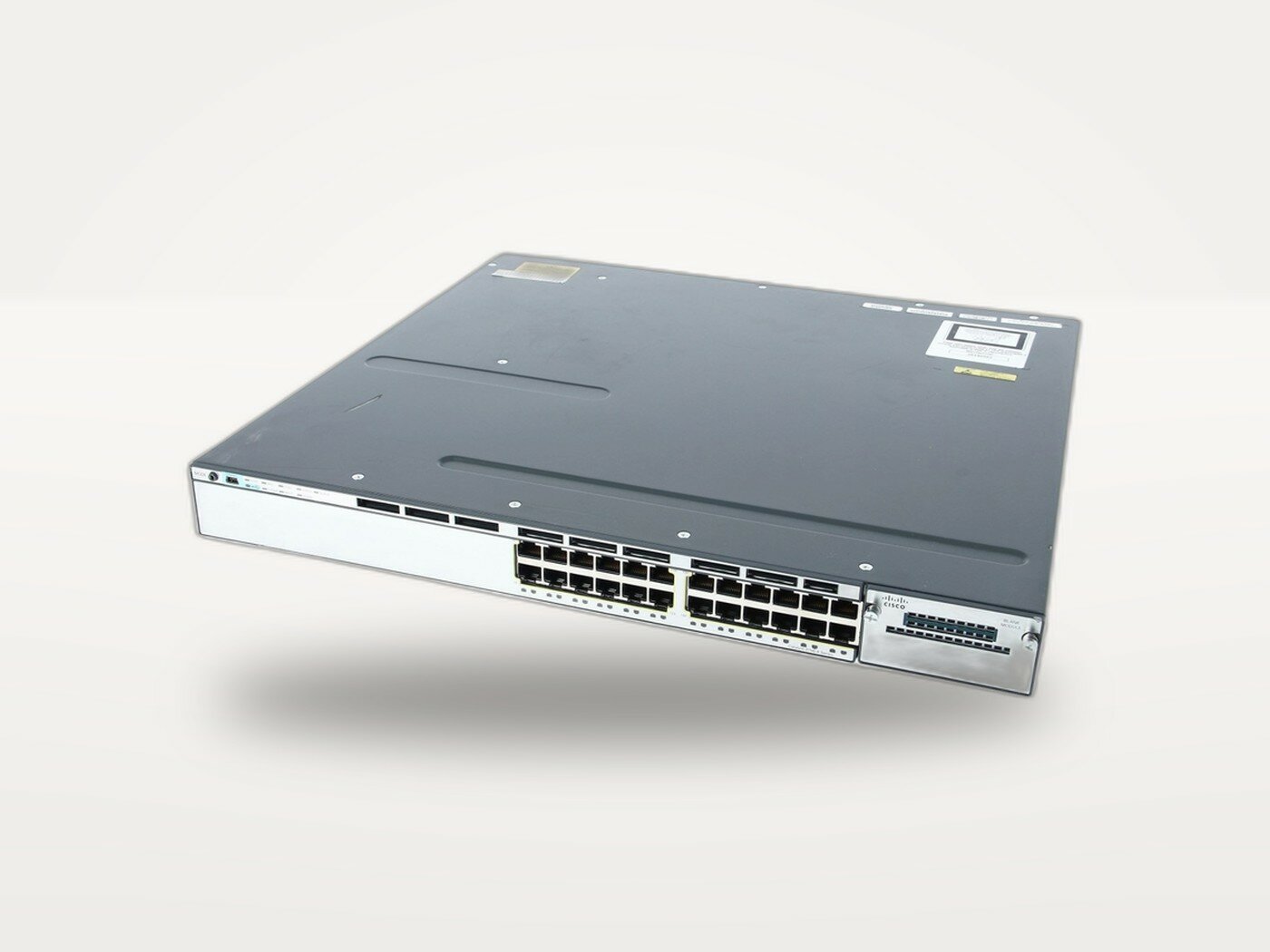 Коммутатор CISCO WS-C3750X-24T-S USED Catalyst Stackable 24GE, 350W AC ps, 1 RU, IP Base feature set