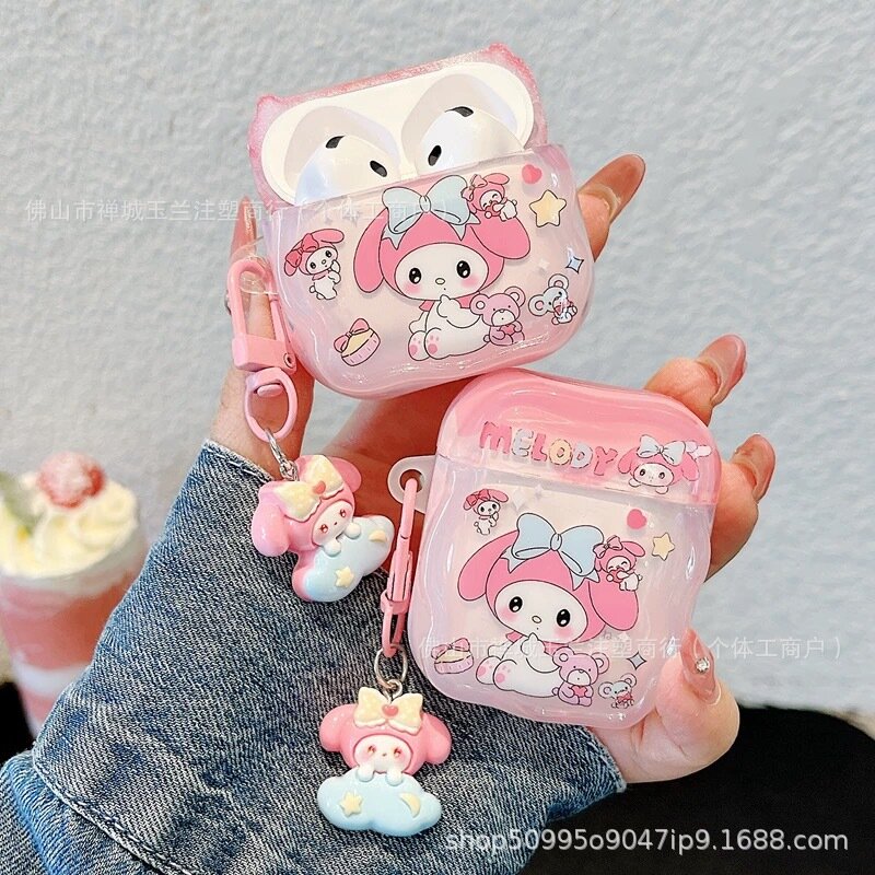Защитный мягкий чехол Hello Kitty для наушников Apple AirPods 4-го поколения и AirPods Pro 3-го поколения