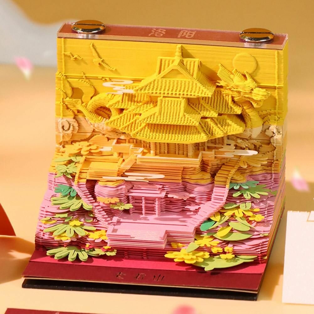 Креативная 3D-бумага для заметок в китайском стиле