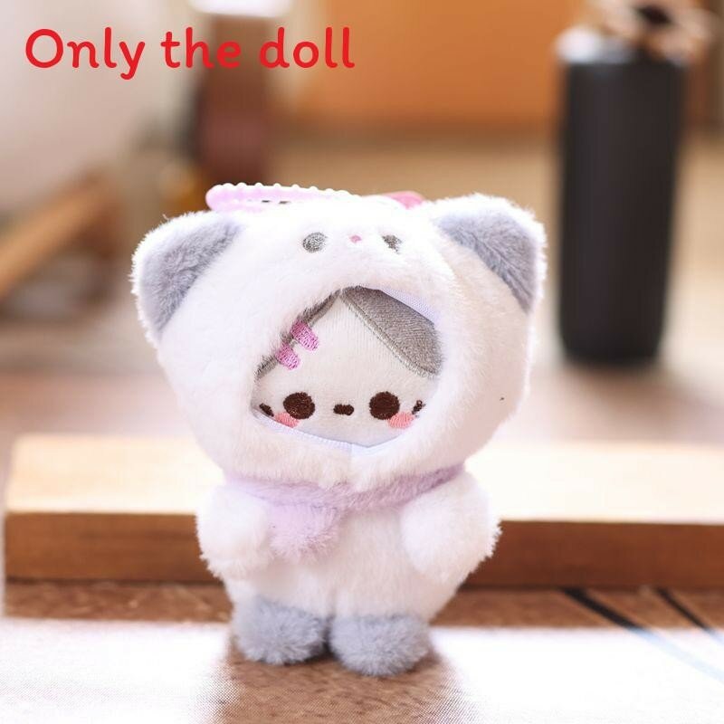 Plush брелок с изображениями кота, собаки, кролика, панды и снеговика с шарфом для подарочных сумок и детских игрушек