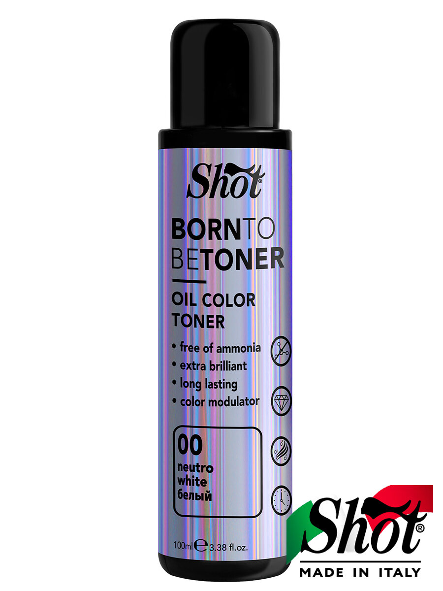 Тонер для окрашивания волос SHOT BTB Toner 00 белый 100 мл