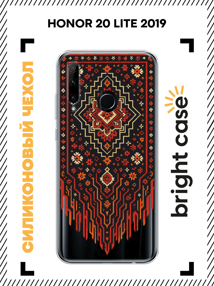 Чехол на Honor 10i/20 Lite 2019/20e/Huawei P Smart Plus 2019 / Хонор 10i с принтом Бабушкин платок, прозрачный