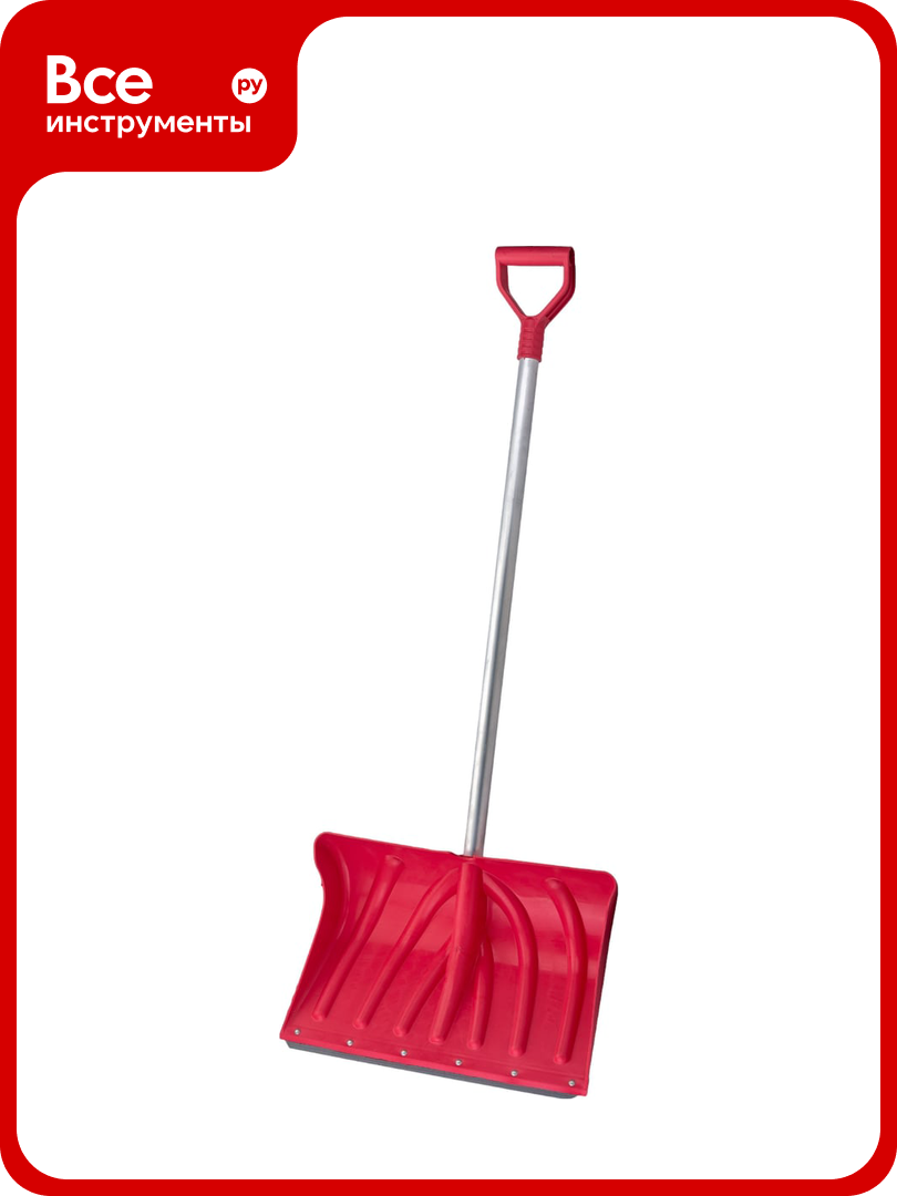 Снеговая углубленная лопата 500x335мм ударопрочный пластик, стальная планка с ребром жесткости и V-образной ручкой Gigant AVG-13