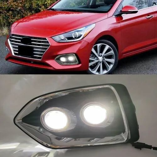 Фары противотуманные, Светодиодная, 2 шт, арт. DRL-Hyundai Solaris 2018-2020