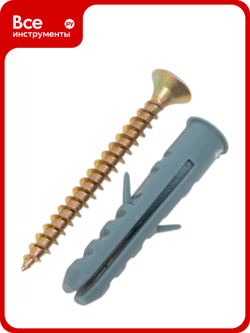 Набор для крепления плинтусов крепежная техника 6x30 дюбель с усами 20 шт. 83002