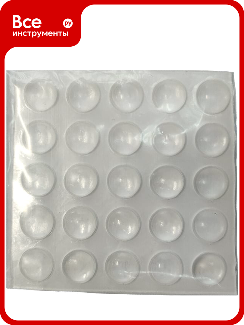 Самоклеящийся прозрачный демпфер Скобяной 8х3 мм 008462, для кухни