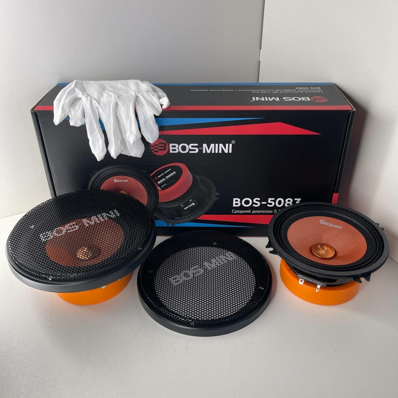 Автомобильные динамики Bos-Mini Bos-5083, 13 См (5.3 Дюймов), 300 Вт/ Комплект из 2 штук